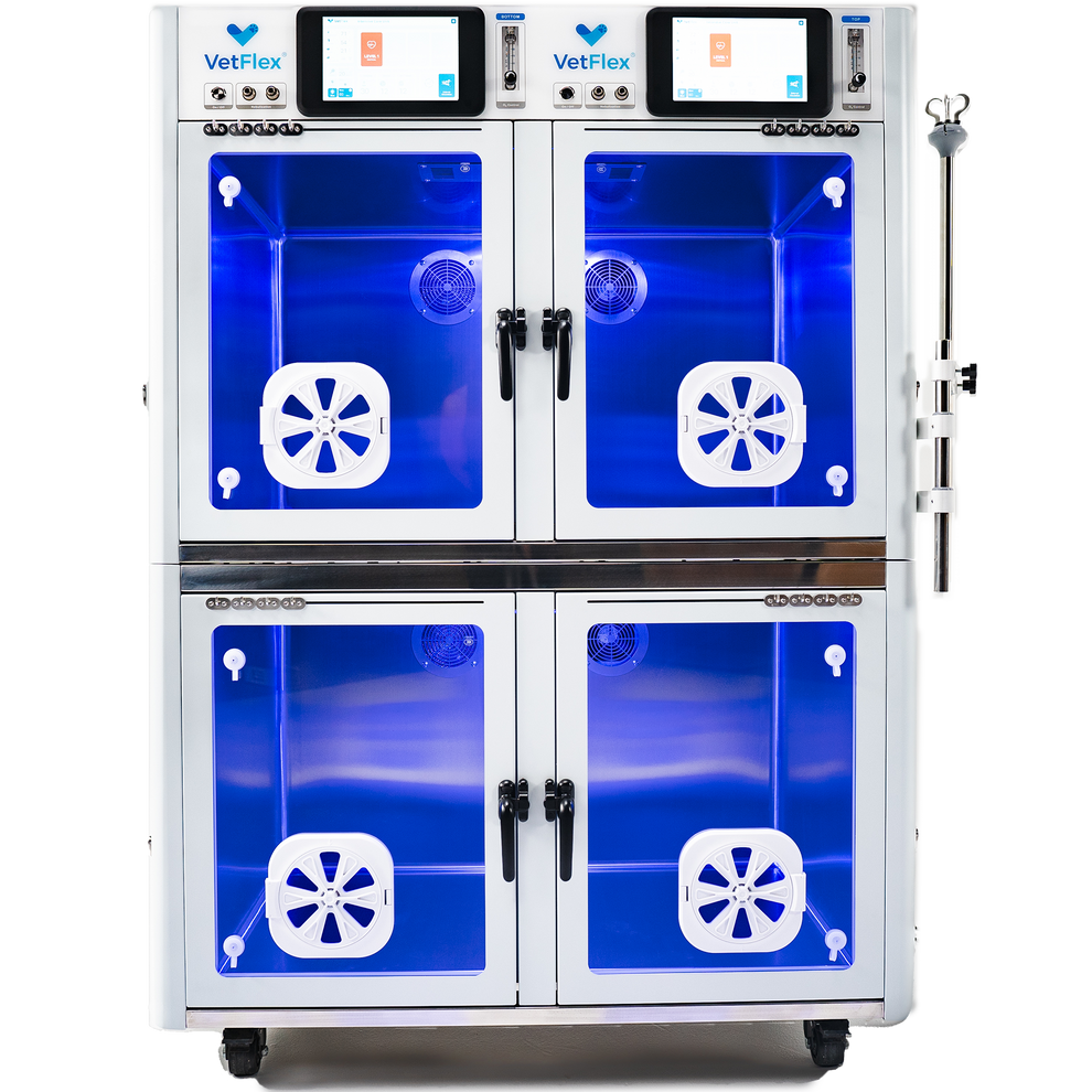 VetFlex Double Stack ICU – Dual Veterinary Oxygen Chambers